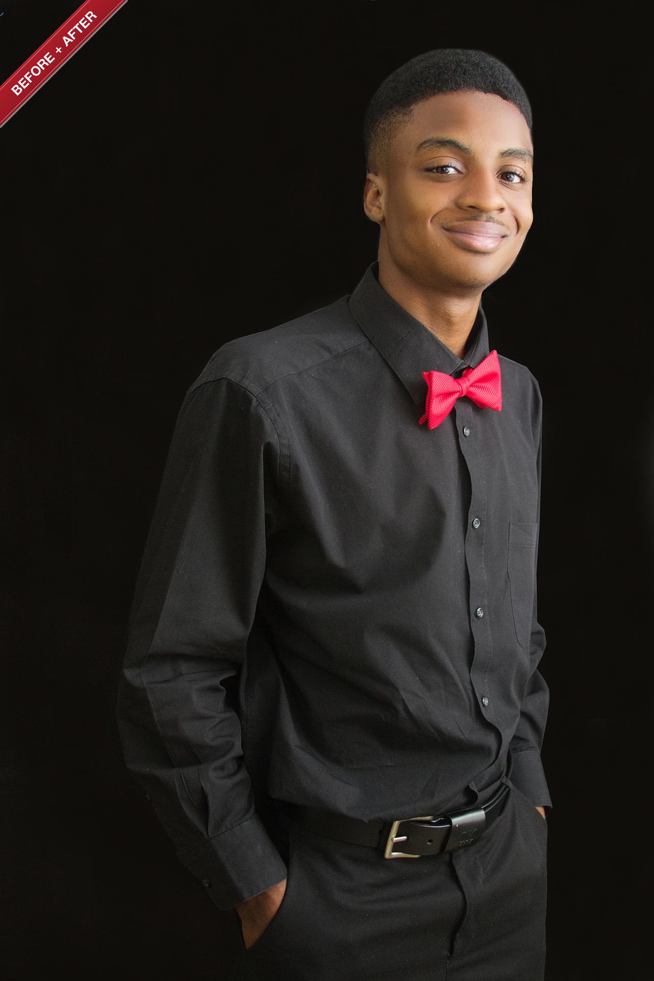 Photo Background removing, man potrait retouching edited by Ana H. - Phowd